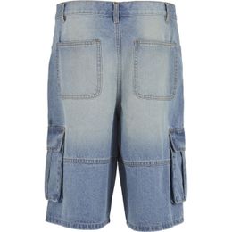 Urban Classics Herren Shorts "Urban Classics Relaxed Denim Cargo Shorts"new light blau dirty washed, Gr. 40, unifarben, 100% Baumwolle, Hosen