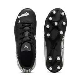 Puma M&auml;dchen Fu&szlig;ballschuh "ATTACANTO II FGAG JR", Gr. 35, schwarz-wei&szlig;, Synthetik, bedruckt, Schuhe, mit Nockenprofil f&uuml;r Rasen- und