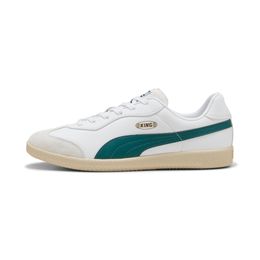 Puma Damen Sneaker "KING 21 IT", Gr. 43, wei&szlig;, Synthetik, Schuhe, mit Schn&uuml;rung, leicht profilierte Gummi-Laufsohle