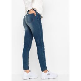 bonprix Damen Skinny-fit-Jeansblau denim, Gr. 46, Denim/Jeans, Obermaterial: 76% Baumwolle, 16% Polyester, 7% Viskose, 1% Elasthan, Jeans,