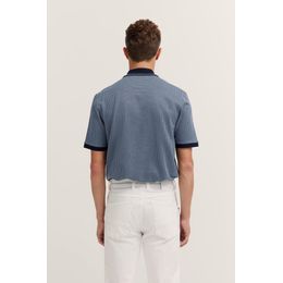 Bugatti Herren Poloshirt, blau, Gr. L, unifarben, 100% Baumwolle, Shirts, aus Baumwolle