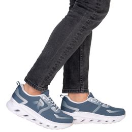 RIEKER SPORT Herren Slip-On Sneaker, Gr. 41dunkelblau, Textil, Schuhe, Sportschuh, Freizeitsneaker, Halbschuh zum Schlupfen