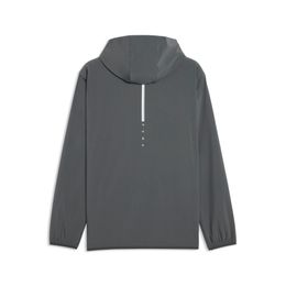 Puma Herren Kapuzensweatjacke "M PWRTRAIN STRETCH WOVEN JACKET", grau, Gr. L, Obermaterial: 87% Polyester, 13% Elasthan, Sweatjacken, mit Kapuze, f&uuml;r