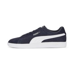 Puma Damen Sneaker "SMASH 3.0", Gr. 41, blau, Leder, unifarben, Schuhe, klassische Tennissport-Silhouette, gepufferter Schuhkragen