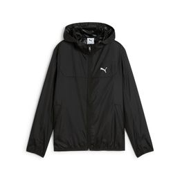 Puma Jungen Windbreaker "ESS UV WINDBREAKER", schwarz, Gr. 140, unifarben, Obermaterial: 100% Polyester, Jacken, f&uuml;r Jugendliche, mit Kapuze, mit