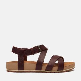 Timberland Damen Sandale "MALIBU WAVES - BACKSTRAP SANDAL", Gr. 39bur f grain, Leder, Schuhe, aus Leder