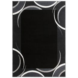 Teppich OTTO HOME, B:80cm H:7mm L:150cm, grau, Kunstfaser, Wohnzimmer, Teppiche, "Noah", weiche Haptik, Teppich mit Bord&uuml;re, Kurzflor, verspieltes