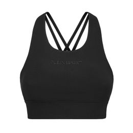 Plein Sport Damen Lauftop "Sporttop", schwarz, Gr. L, Obermaterial: 74% Polyamid, 26% Elasthan. Futter: 89% Polyamid, 11% Elasthan, Tops