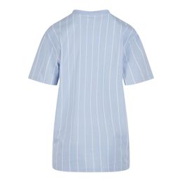 Karl Kani Damen T-Shirt "Karl Kani Small Signature Essential Pinstripe Os Tee"lightblau, wei&szlig;, Gr. S, gestreift, 100% Baumwolle, Shirts