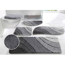 Badematte OTTO HOME, H:20mm, grau, Polyester, Badematten, "Josie, Badvorleger, Badezimmer Teppich", Badteppich, Badematten, rechteckig, rund & als