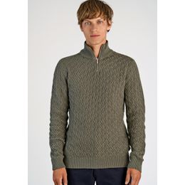 Troyer LINDBERGH "Troyer Relaxed Fit", Herren, Gr. XXL, army, Obermaterial: 60% Baumwolle, 40% Polyester, unifarben, Pullover Troyer