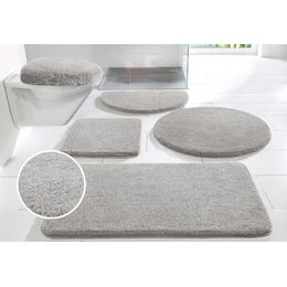 Badematte OTTO HOME, H:32mm, grau, Kunstfaser, Badematten, "Merida, Badvorleger, Badezimmer Teppich", Badteppich, Uni Farben, rechteckig, rund & als