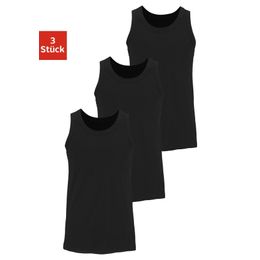 H.I.S. H.I.S Herren Tanktop "Unterziehshirt, Unterhemd f&uuml;r Herren", schwarz, Basic, Gr. 6, unifarben, Single Jersey, Obermaterial: 100% Baumwolle, Tops,