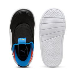 Puma M&auml;dchen Sneaker "COURTFLEX V3 SLIPTECH INF", Gr. 24, schwarz, Textil, Schuhe, SLIPTECH Technologie: praktisches Anziehen ohne H&auml;nde