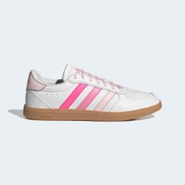 Damen Sneaker "BREAKNET SLEEK", adidas Sportswear, Gr. 38, pink, Synthetik, Schuhe, inspiriert vom Design des adidas handball spezial
