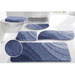 Badematte OTTO HOME, H:20mm, blau, Polyester, Badematten, "Josie, Badvorleger, Badezimmer Teppich", Badteppich, Badematten, rechteckig, rund & als