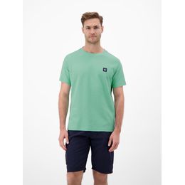 Lerros Herren T-Shirt "T-Shirt mit Waffelstruktur aus 100 % Baumwolle", gr&uuml;n, Gr. M, 100% Baumwolle, Shirts