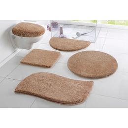 Badematte OTTO HOME, H:32mm, beige, Kunstfaser, Badematten, "Merida, Badvorleger, Badezimmer Teppich", Badteppich, Uni Farben, rechteckig, rund & als