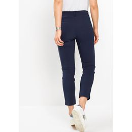 bonprix Damen 7/8-Hose, blau, festlich, Gr. 48, Web, Obermaterial: 73% Viskose, 23% Polyamid, 4% Elasthan, Hosen, aus elastischem Materialmix mit