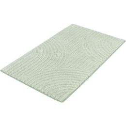 Badematte OTTO HOME, H:15mmsalbei, Polyester, Badematten, "Ognon, Scandi, Boho, modernes Muster", Badteppich, Uni Farben, Hoch-Tief-Effekt
