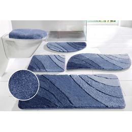 Badematte OTTO HOME, H:20mm, blau, Polyester, Badematten, "Josie, Badvorleger, Badezimmer Teppich", Badteppich, Badematten, rechteckig, rund & als