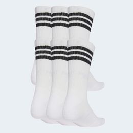 Damen Sportsocken "3-STREIFEN ESSENTIALS CUSHIONED CREW 6ER-PACK", adidas Performance, Gr. XLwei&szlig;, schwarz, schwarz, Obermaterial: 59% Baumwolle, 37%