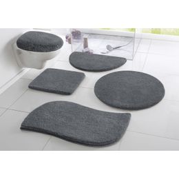 Badematte OTTO HOME, H:32mm, grau, Kunstfaser, Badematten, "Merida, Badvorleger, Badezimmer Teppich", Badteppich, Uni Farben, rechteckig, rund & als