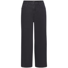 Buffalo Damen Ankle-Jeans "in modischem Barrel-Stil"schwarz washed, Gr. 42, Denim/Jeans, Obermaterial: 98% Baumwolle, 2% Elasthan, Jeans, in