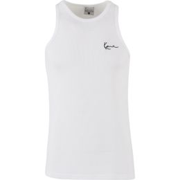 Tanktop Karl Kani "Karl Kani Chest Signature Essential Waffle Tanktop", Herren, Gr. L, wei&szlig;, 60% Baumwolle, 40% Polyester, normal, Tops Tanktop