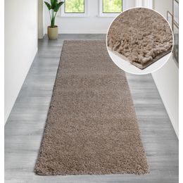 Hochflor-Teppich OTTO HOME, B:90cm H:45mm L:250cm, beige, Kunstfaser, Teppiche, "Viva Shaggy, in Standard- und Premium-Qualit&auml;t, 30 mm oder 45 mm