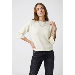 Only Damen Strickpullover "ONLSIMONI 3/4 PULLOVER KNT NOOS"birch detail:melange, Gr. XS, meliert, Strick, Obermaterial: 74% Polyacryl, 24% Polyester,