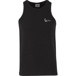 Tanktop Karl Kani "Karl Kani Chest Signature Essential Waffle Tanktop", Herren, Gr. S, schwarz, 60% Baumwolle, 40% Polyester, normal, Tops Tanktop