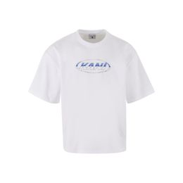 Karl Kani Herren T-Shirt "Karl Kani Woven Signature Chrome LOGo Crop Tee", wei&szlig;, Gr. S, bedruckt, 100% Baumwolle, Shirts