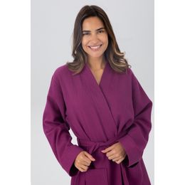 Unisex-Bademantel OTTO HOME, L:120cm, lila, Baumwolle, Hausm&auml;ntel, "Vanessa, ideal f&uuml;r Sauna & Spa, Hotelbademantel, Morgenmantel", Taschen, Damen &
