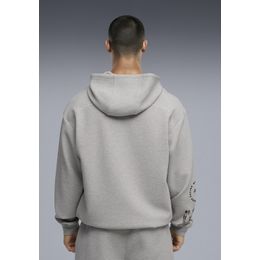 Puma Herren Kapuzensweatshirt "M X HYROX CLOUDSPUN HOODIE"light gray heather, Gr. M, Obermaterial: 78% Polyester, 16% Lyocell, 6% Elasthan,