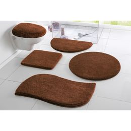 Badematte OTTO HOME, H:32mm, braun, Kunstfaser, Badematten, "Merida, Badvorleger, Badezimmer Teppich", Badteppich, Uni Farben, rechteckig, rund & als
