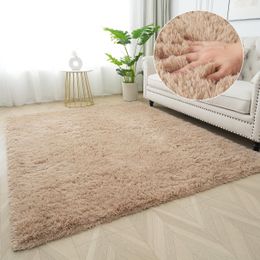 Hochflor-Teppich OTTO HOME, B:80cm H:37mm L:150cm, grau, Kunstfaser, Teppiche, "Leava, besonders weich und kuschelig, leichter Glanz", uni,