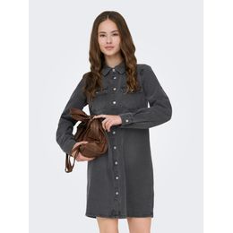 Only Damen Jeanskleid "ONLLISA L/S DNM DRESS GUA NOOS", schwarz, Gr. S, unifarben, Denim/Jeans, Obermaterial: 90% Baumwolle, 10% Viskose, Kleider