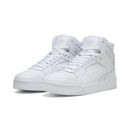 Puma Herren Sneaker "RBD BREAK MID", Gr. 45, wei&szlig;, Leder, mehrfarbig, Schuhe, kn&ouml;chelhoch, mit Gummilaufsohle, Obermaterial aus Leder