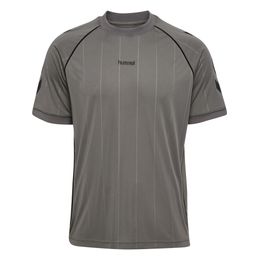 Hummel Performance Shirt 'Pitch' male size XXL Taupe / Muddy colored / Black