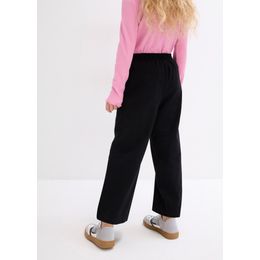 bonprix M&auml;dchen Culotte, schwarz, Gr. 164, unifarben, Jersey, Obermaterial: 95% Baumwolle, 5% Elasthan, Hosen, l&auml;ssig, Jersey, mit Elastikbund,