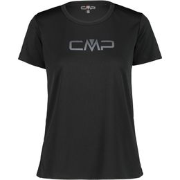 CMP Damen Funktionsshirt "WOMAN CO T-SHIRT", schwarz, Gr. 34, Single Jersey, Obermaterial: 100% Polyester, Shirts, f&uuml;r Erwachsene, mit sportlichem