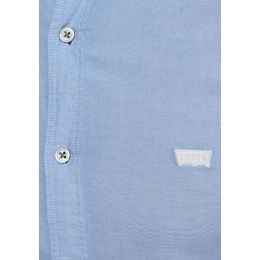 Levi's LEVI'S Herren Jeanshemd "BATTERY HM SHIRT SLIM", blau, Gr. L, unifarben mit Farbeins&auml;tzen, Denim/Jeans, Obermaterial: 100% Baumwolle, Hemden, mit