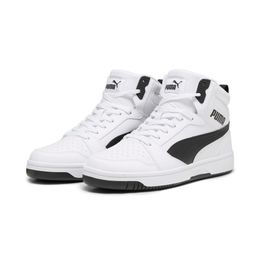Puma Herren Sneaker "REBOUND V6", Gr. 47, schwarz-wei&szlig;, Synthetik, unifarben, Schuhe, kn&ouml;chelhoch, wasserabweisendes Obermaterial, weiche Innensohle