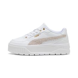 Puma Damen Sneaker "KARMEN II IDOL TOPCAT", Gr. 42, wei&szlig;, Synthetik, Schuhe, f&uuml;r sportliche Aktivit&auml;ten und Streetwear, mit Schn&uuml;rung
