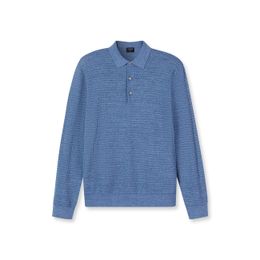 OLYMP Herren Langarm-Poloshirt "OLYMP Casual Strick, Polo langarm"rauchblau, Gr. XL, 100% Baumwolle, Shirts