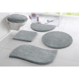 Badematte OTTO HOME, H:32mm, silber, Kunstfaser, Badematten, "Merida, Badvorleger, Badezimmer Teppich", Badteppich, Uni Farben, rechteckig, rund &