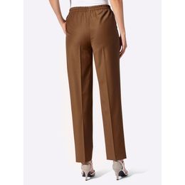 CLASSIC COME ON Damen Schlupfhosebraun, Gr. 20, meliert, unifarben, 53% Polyester, 43% Schurwolle, 4% Elasthan, Hosen