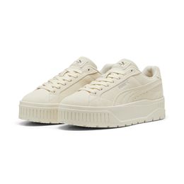 Puma Damen Sneaker "KARMEN II", Gr. 41, wei&szlig;, Leder, Schuhe, mit markanter Plateausohle, robuste Gummilaufsohle