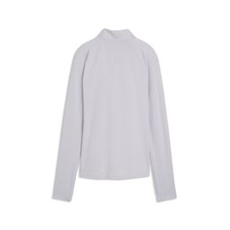 Puma Damen Laufshirt "W RUN VELOCITY CLOUDSPUN 14 ZIP"vibrant silber, Gr. L, Jersey, Obermaterial: 94% Polyester, 6% Elasthan, Shirts, ohne Kapuze
